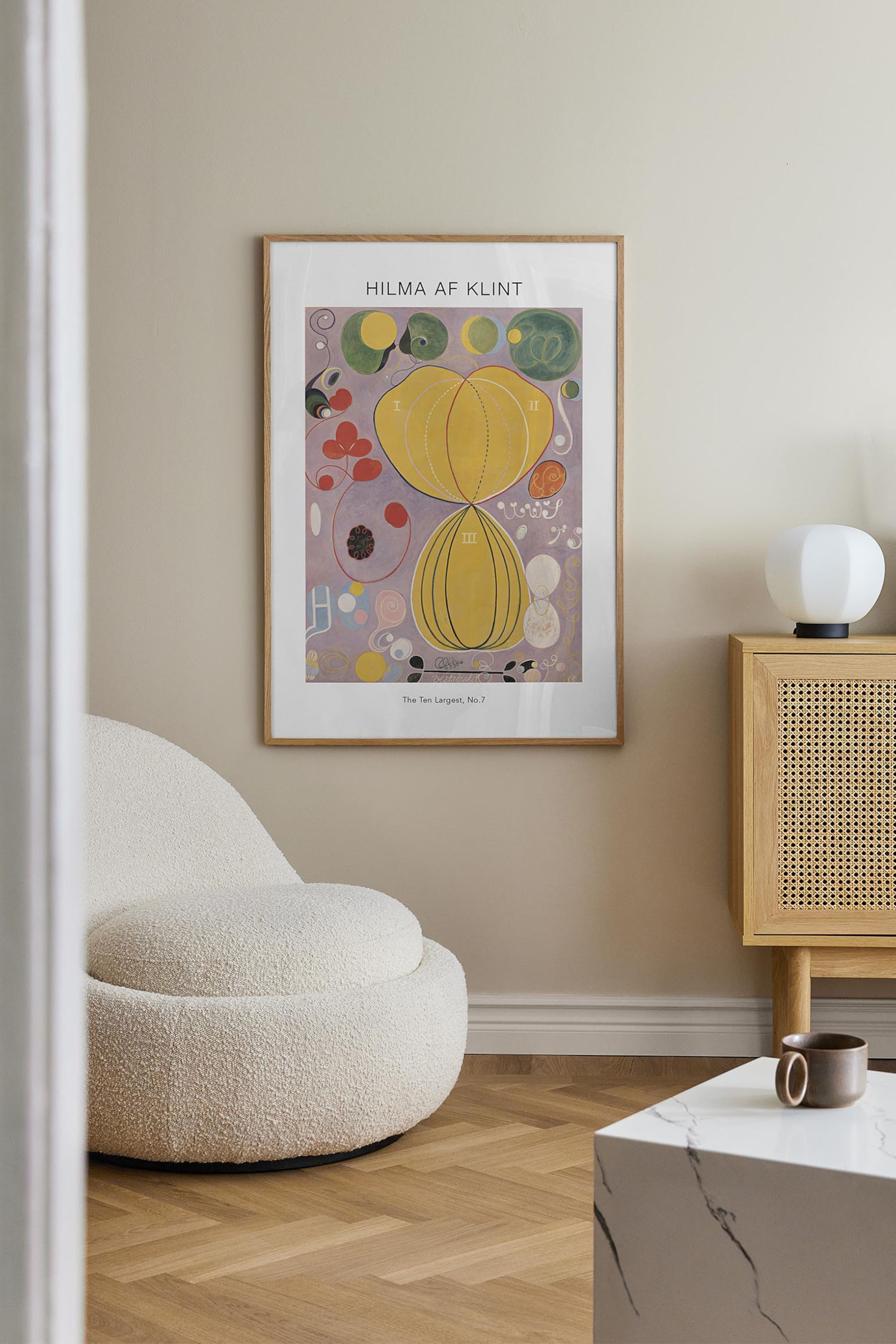 Art No.7 By Hilma Af Klint Póster - Rosa/amarillo/verde - Postery ...