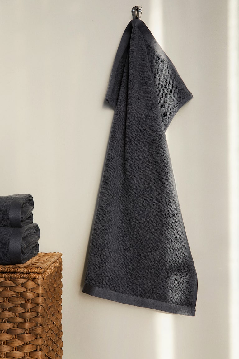 Dark gray Cotton Terry Hand Towel at H&M Home | H&M US