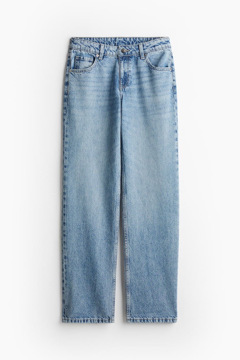 Straight Regular Jeans - Light denim blue - Ladies | H&M US