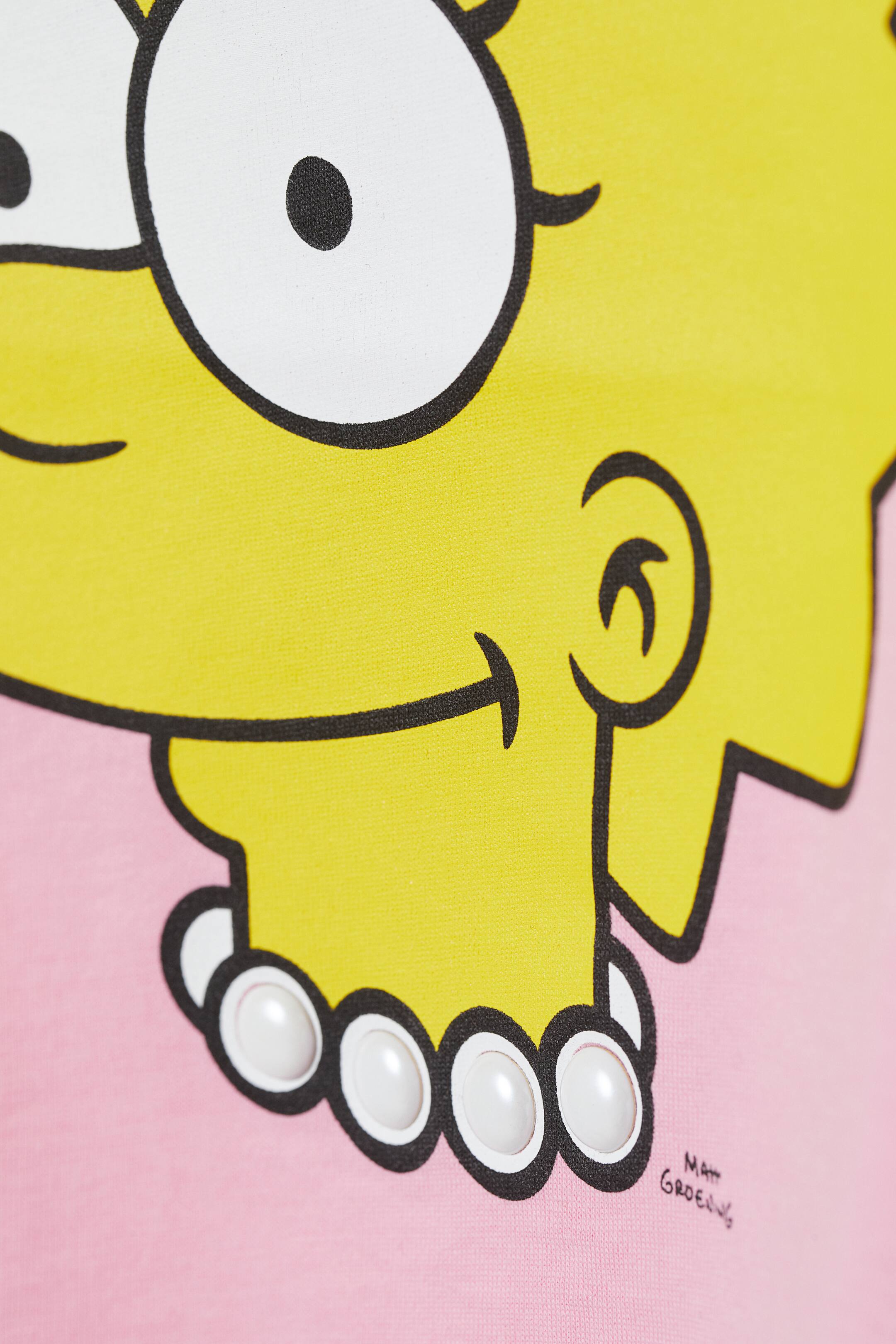 Top with Appliqué - Round Neck - Short sleeve - Light pink/The Simpsons ...