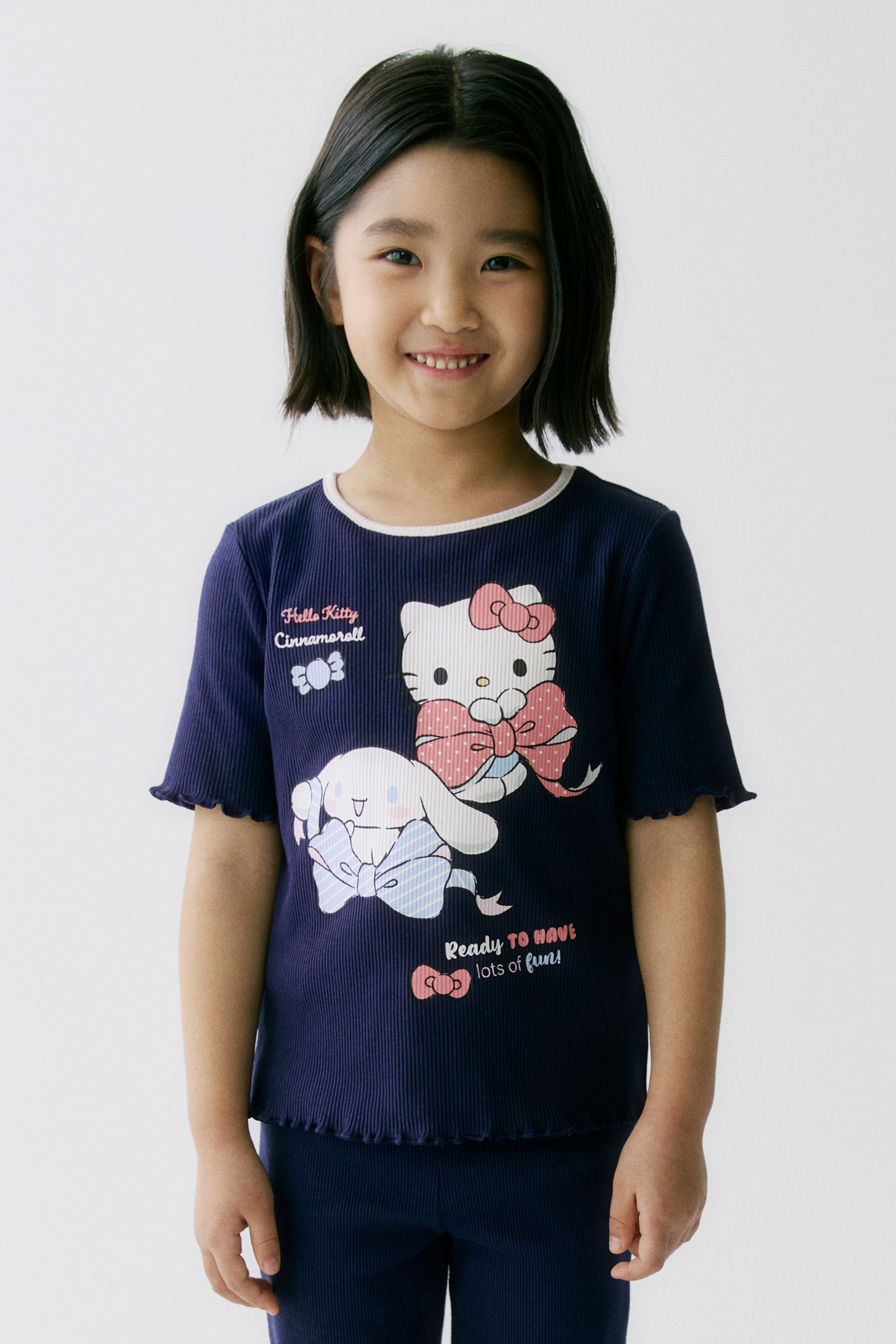 Printed T-shirt - Navy blue/Hello Kitty - Kids | H&M HK