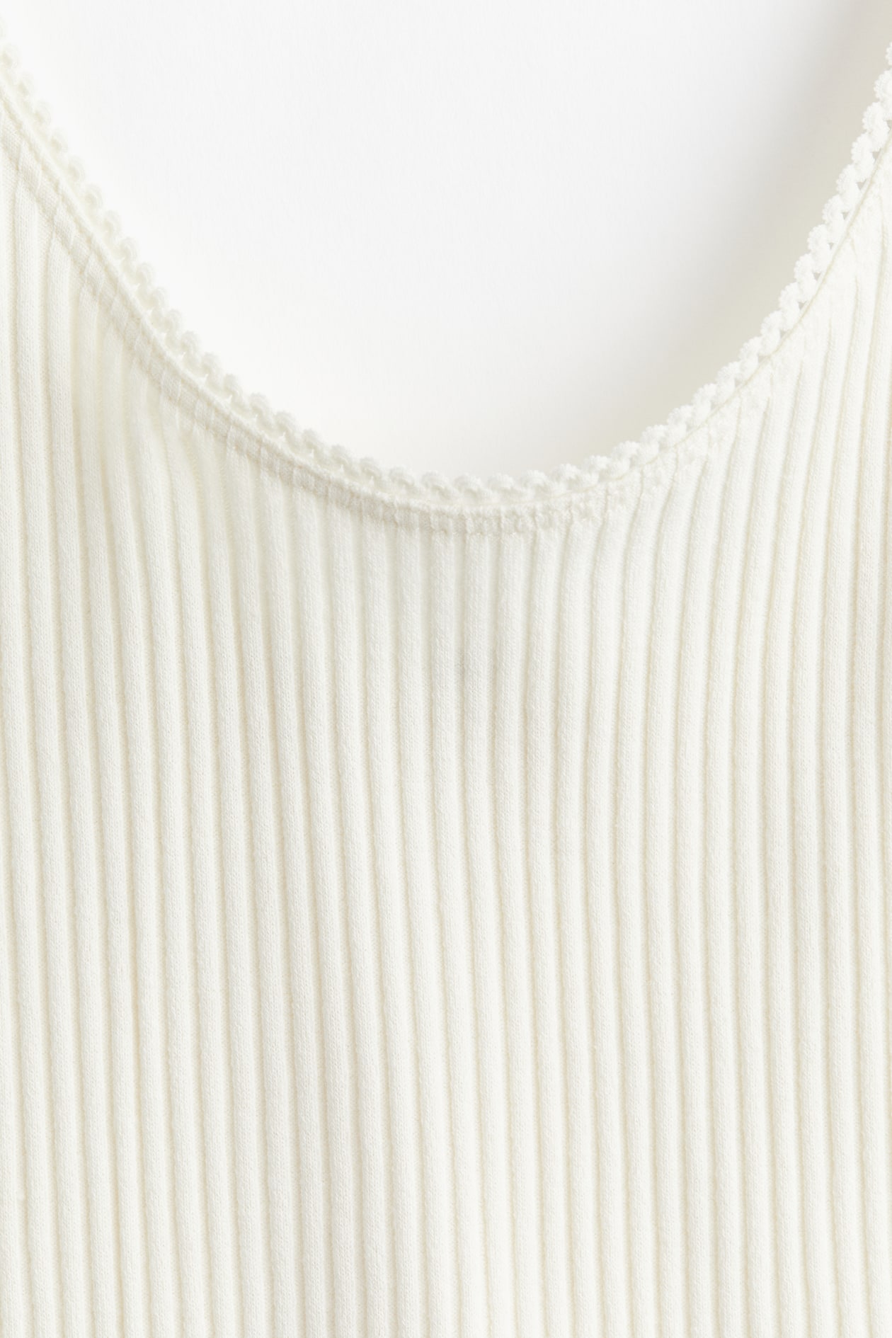 Women's Cream Ribbed Tank Top | H&M US