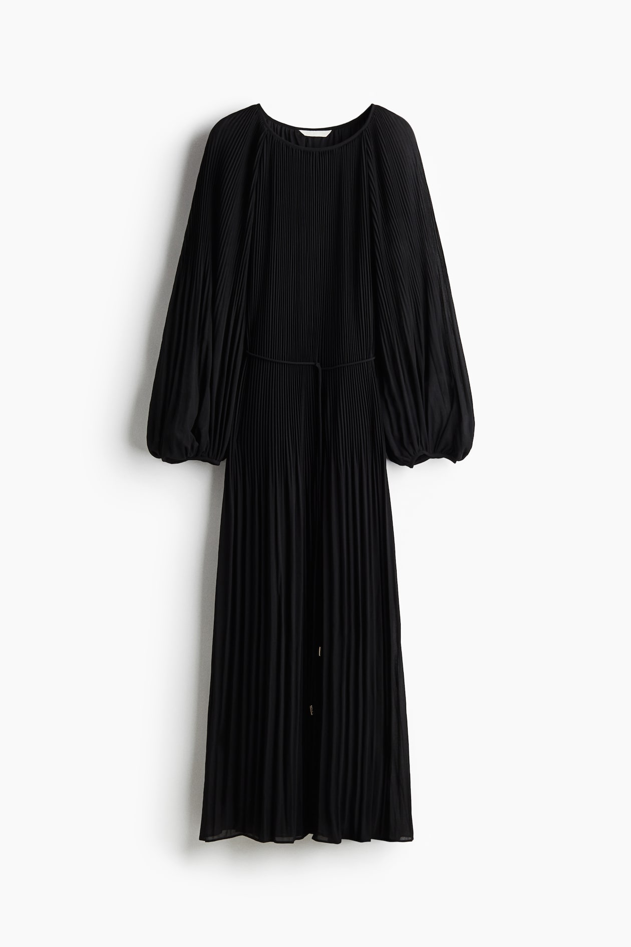 Women's Black Long Plissé Dress | H&M PH