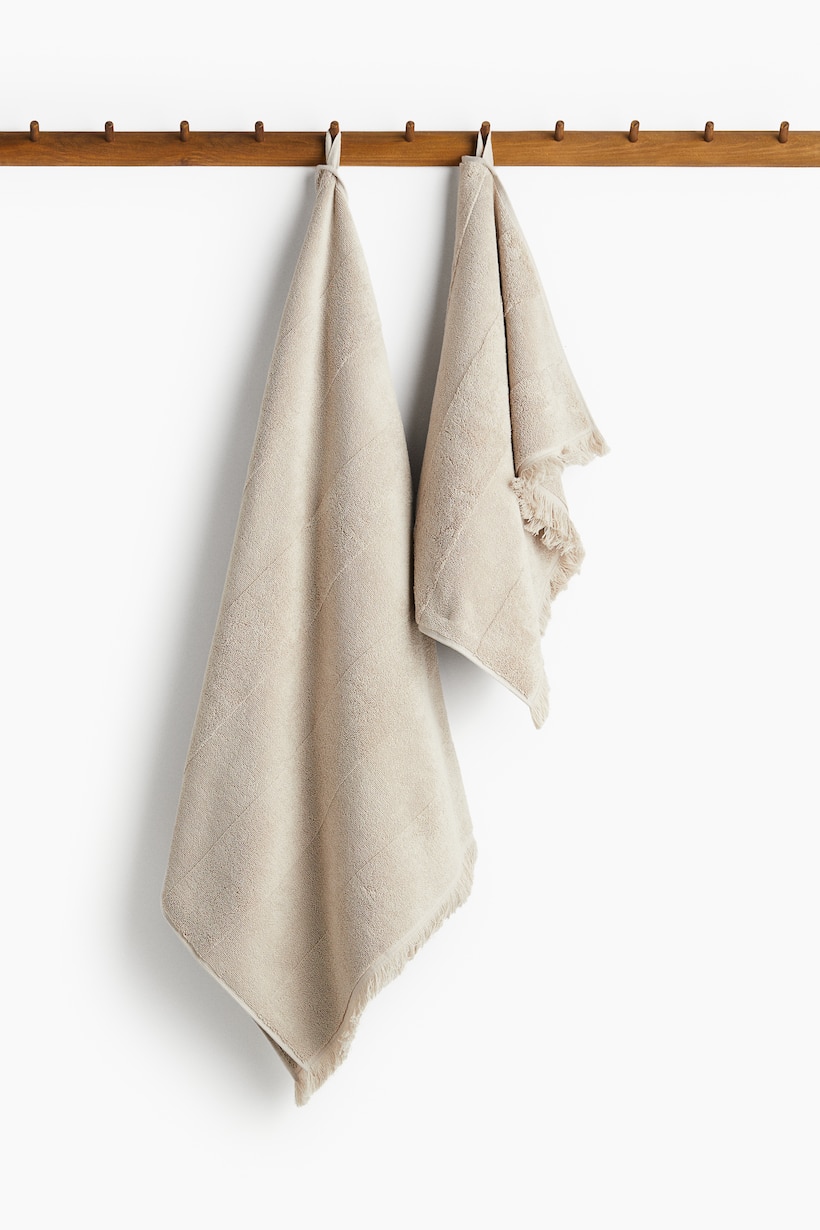 Light beige Cotton Terry Hand Towel at H&M Home | H&M US