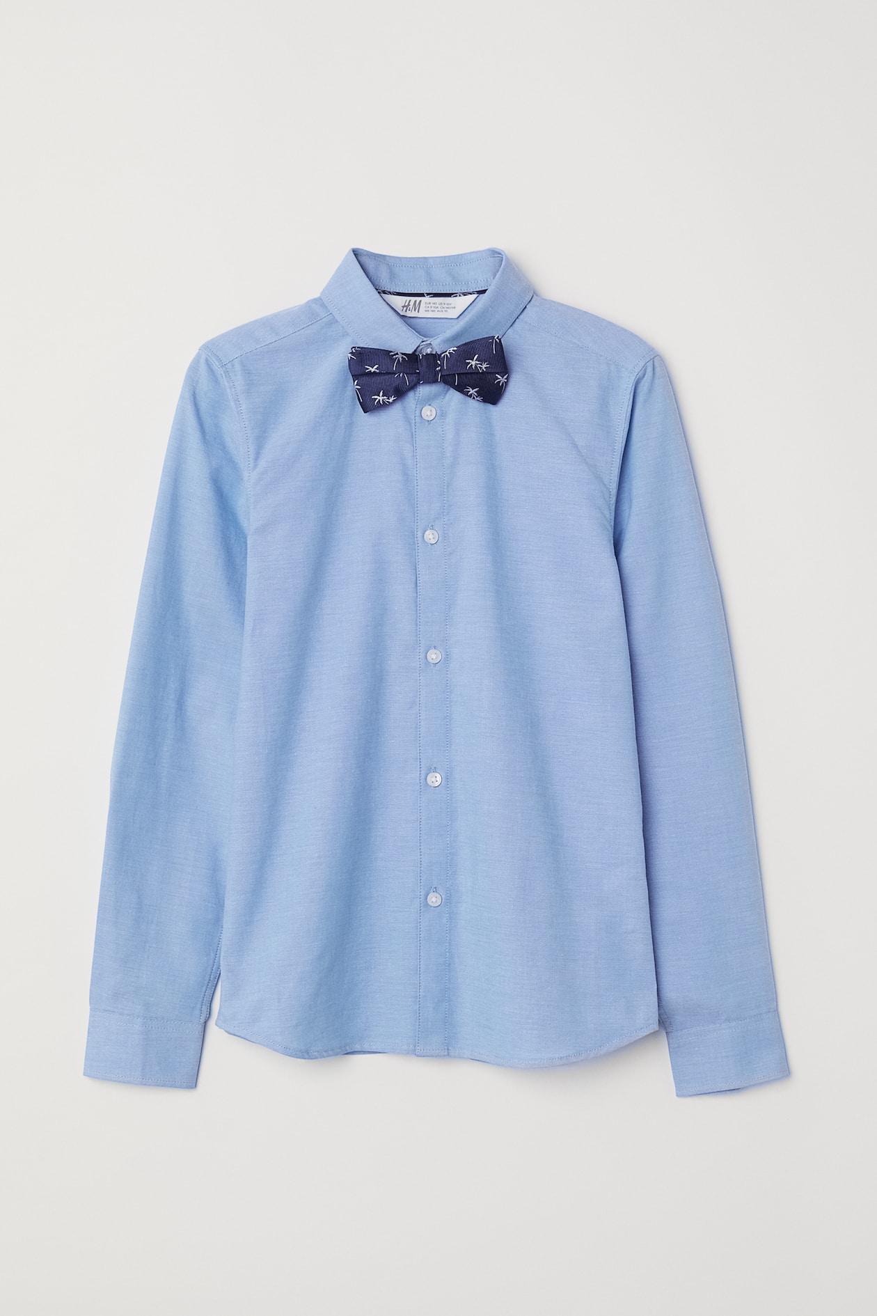Hemd mit Krawatte/Fliege - Hellblau/Fliege - Kids | H&M DE