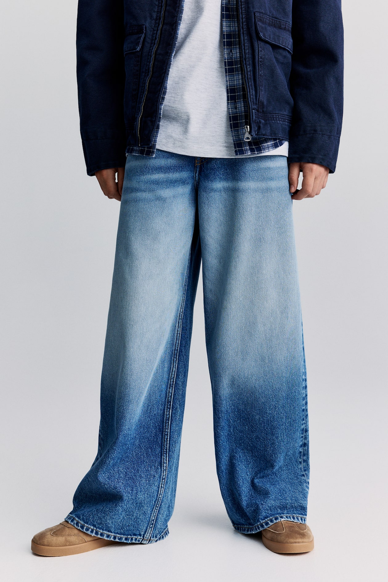 Loose-Fit Wide-Leg Jeans - Denim blue - Kids | H&M US
