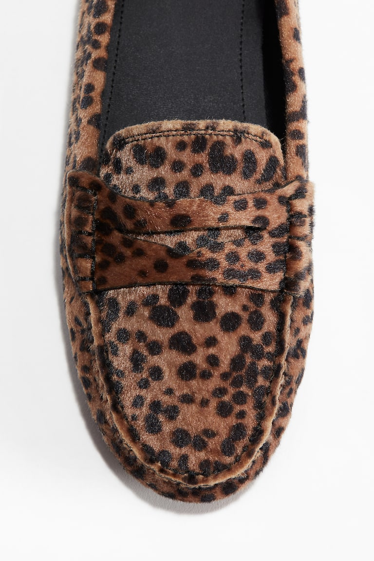 Loafers - Beige/leopard print - Ladies | H&M US
