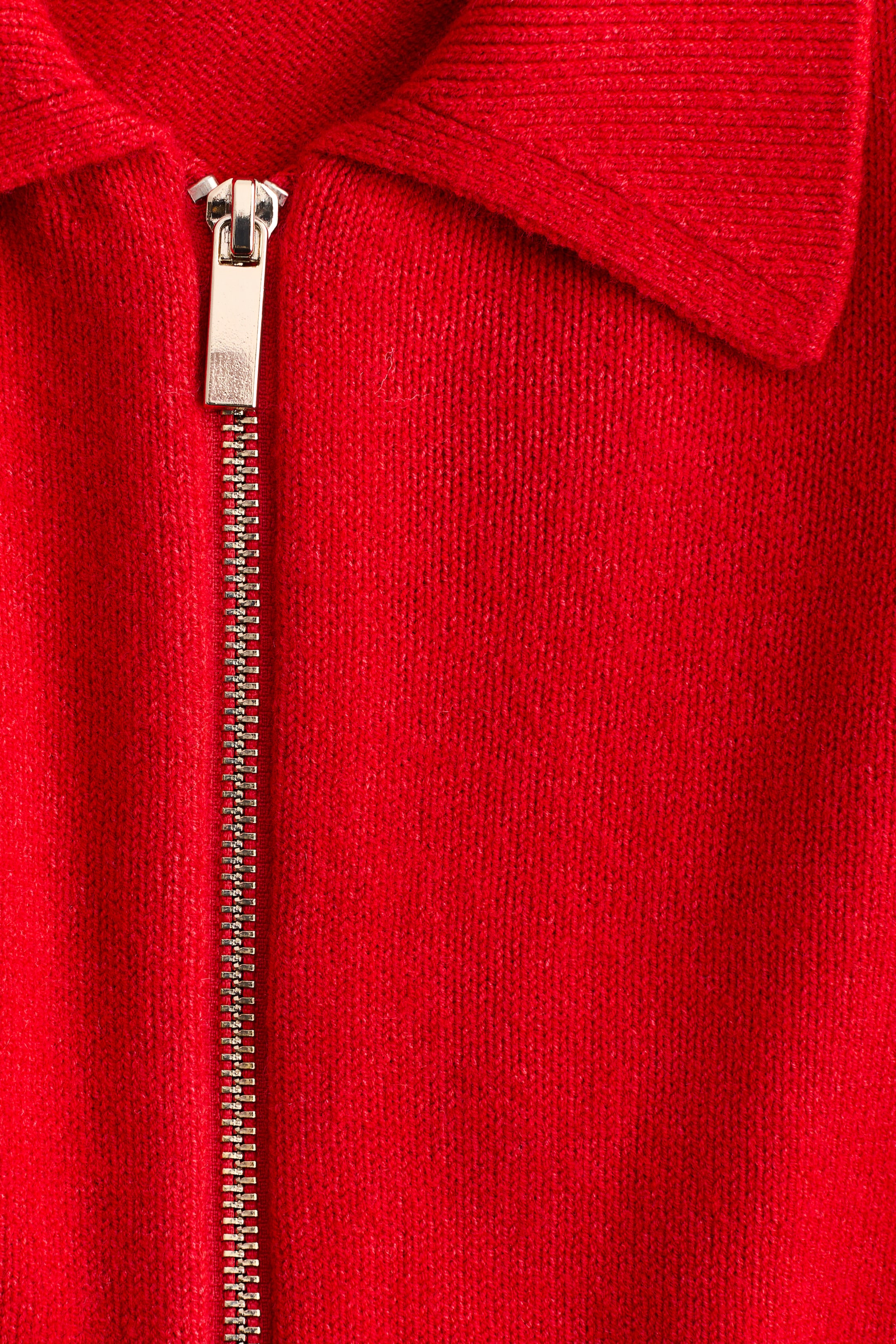 Oversized cardigan med glidelås - Rød - DAME | H&M NO