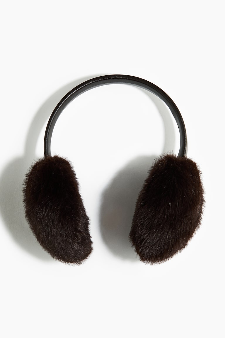 Women's Dark brown Fluffy Earmuffs | H&M US