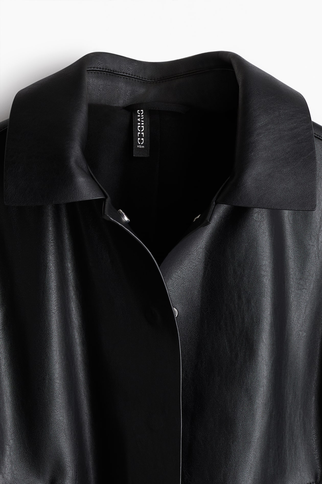 Raw-Edge Coated Jacket - Black - Ladies | H&M US