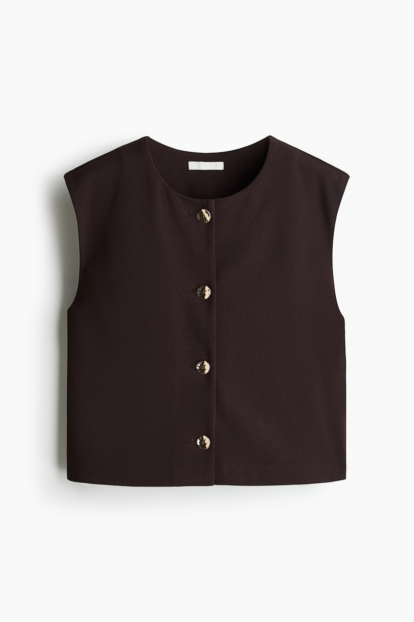 Women's Dark brown Interlock Vest | H&M US