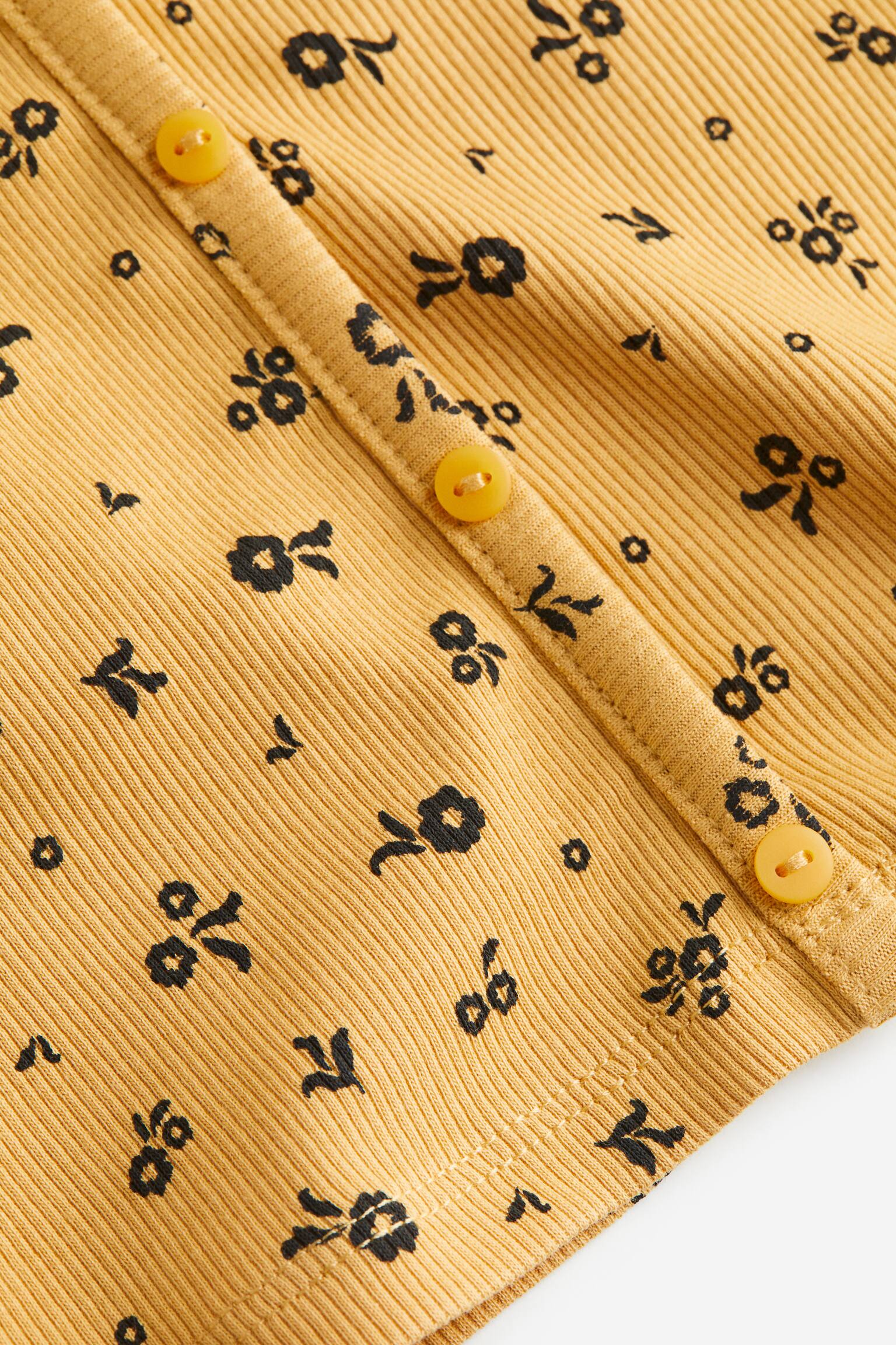 Mustard yellow/floral Cotton Jersey T-shirt for kids | H&M US
