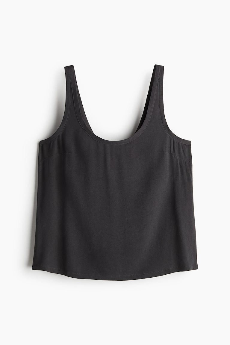 Crêpe Tank Top - Dark gray - Ladies | H&M US