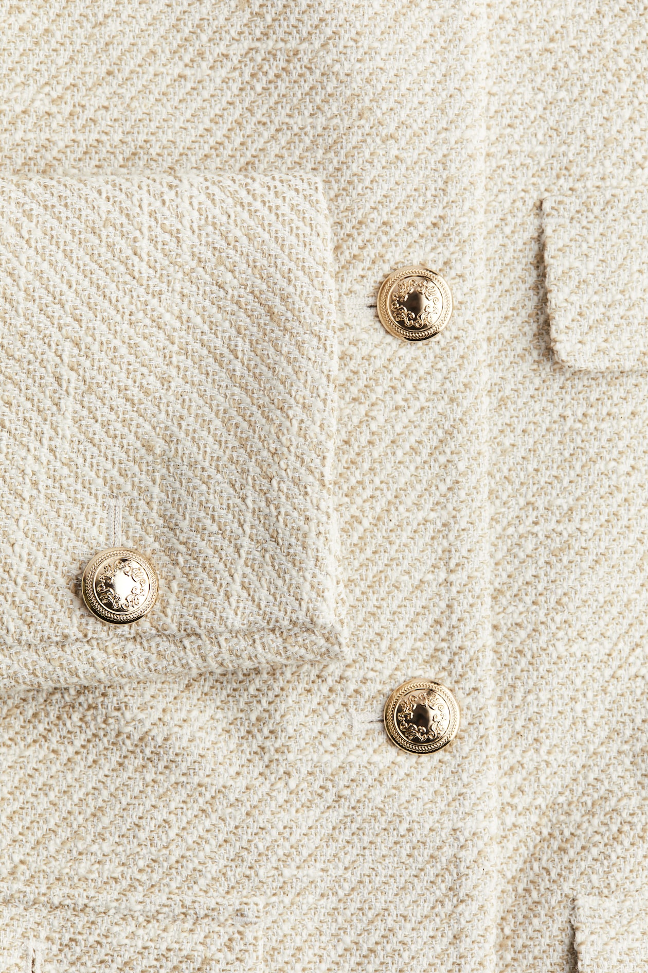 Women's Light beige marl Textured-weave jacket | H&M GB