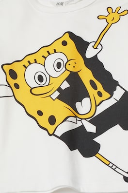Printed T-shirt - White/SpongeBob SquarePants - Kids | H&M US