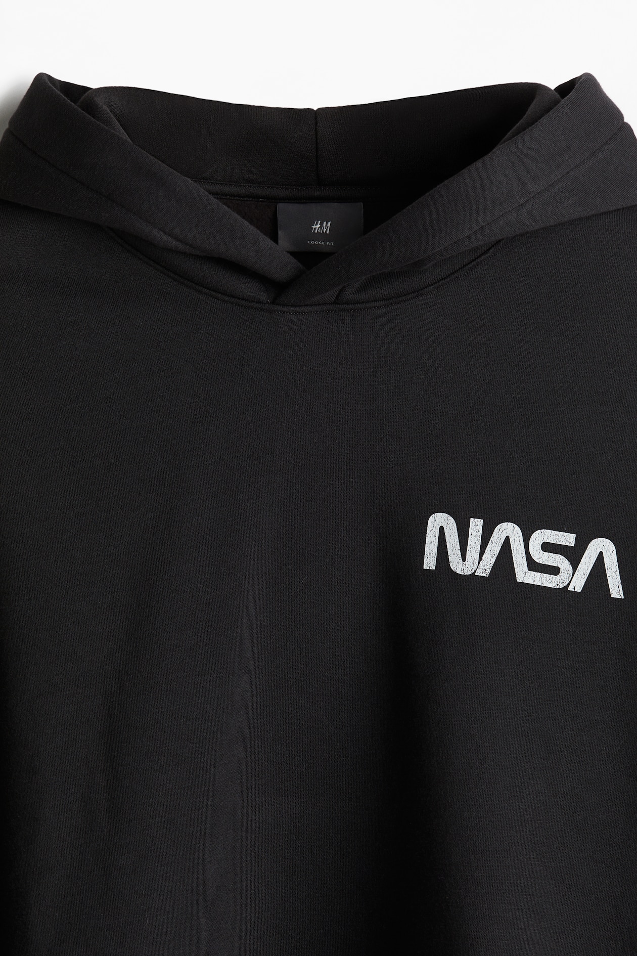 Men’s Black/NASA Loose Fit Printed hoodie | H&M IN
