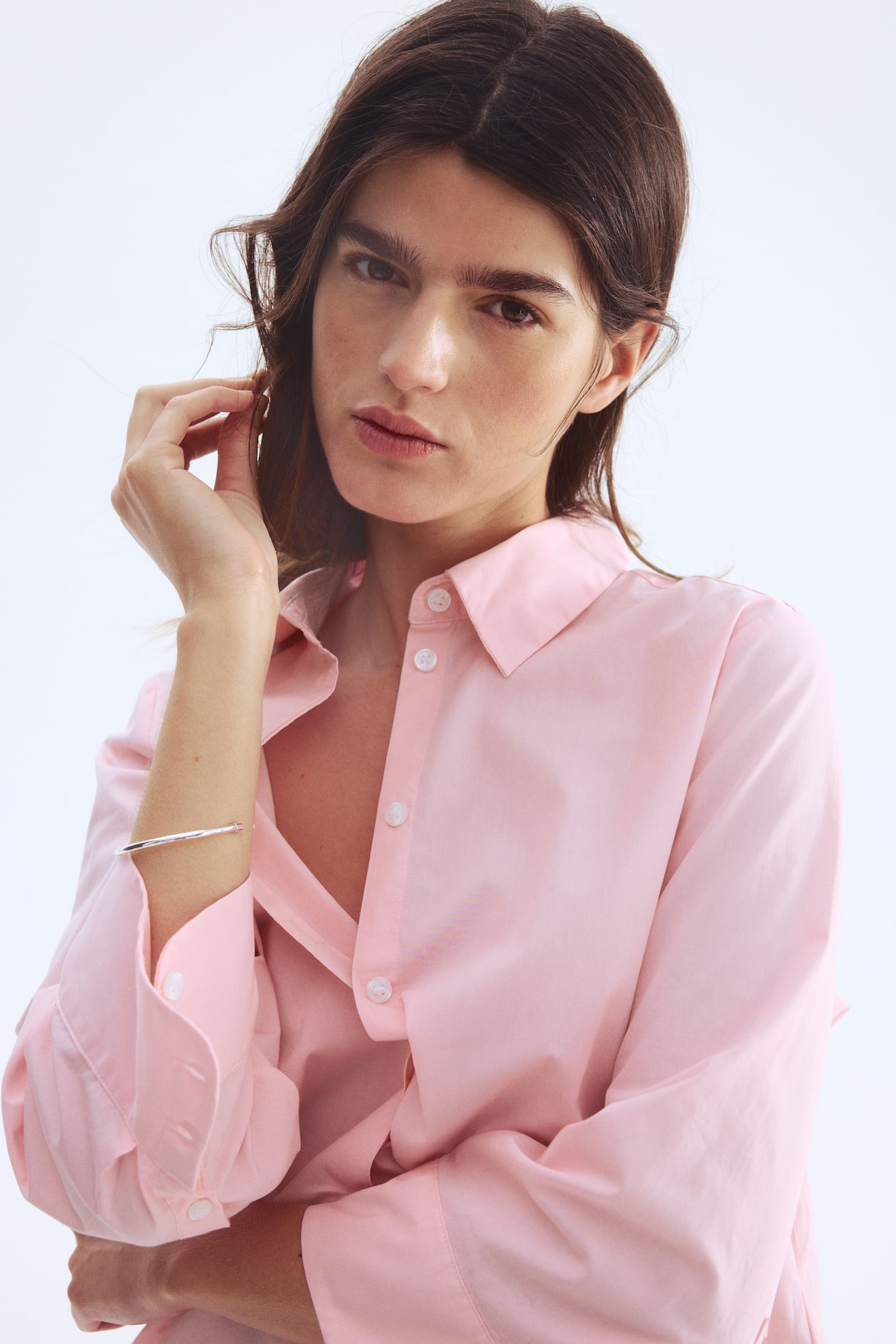 Cotton Poplin Shirt - Light pink - Ladies | H&M US