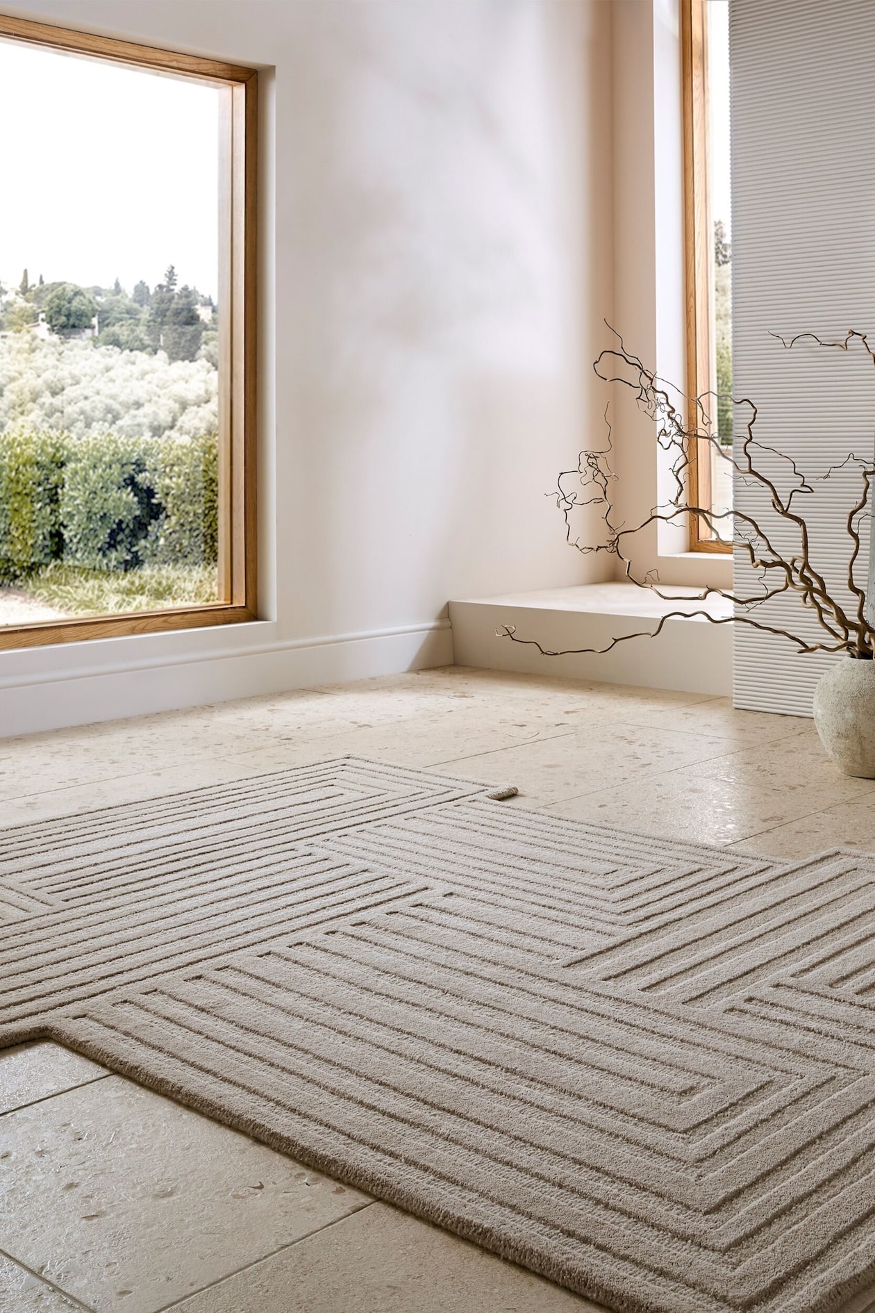 Tapis Géométrique En Laine De Forme Zen - Naturel - Flair Rugs - HOME ...