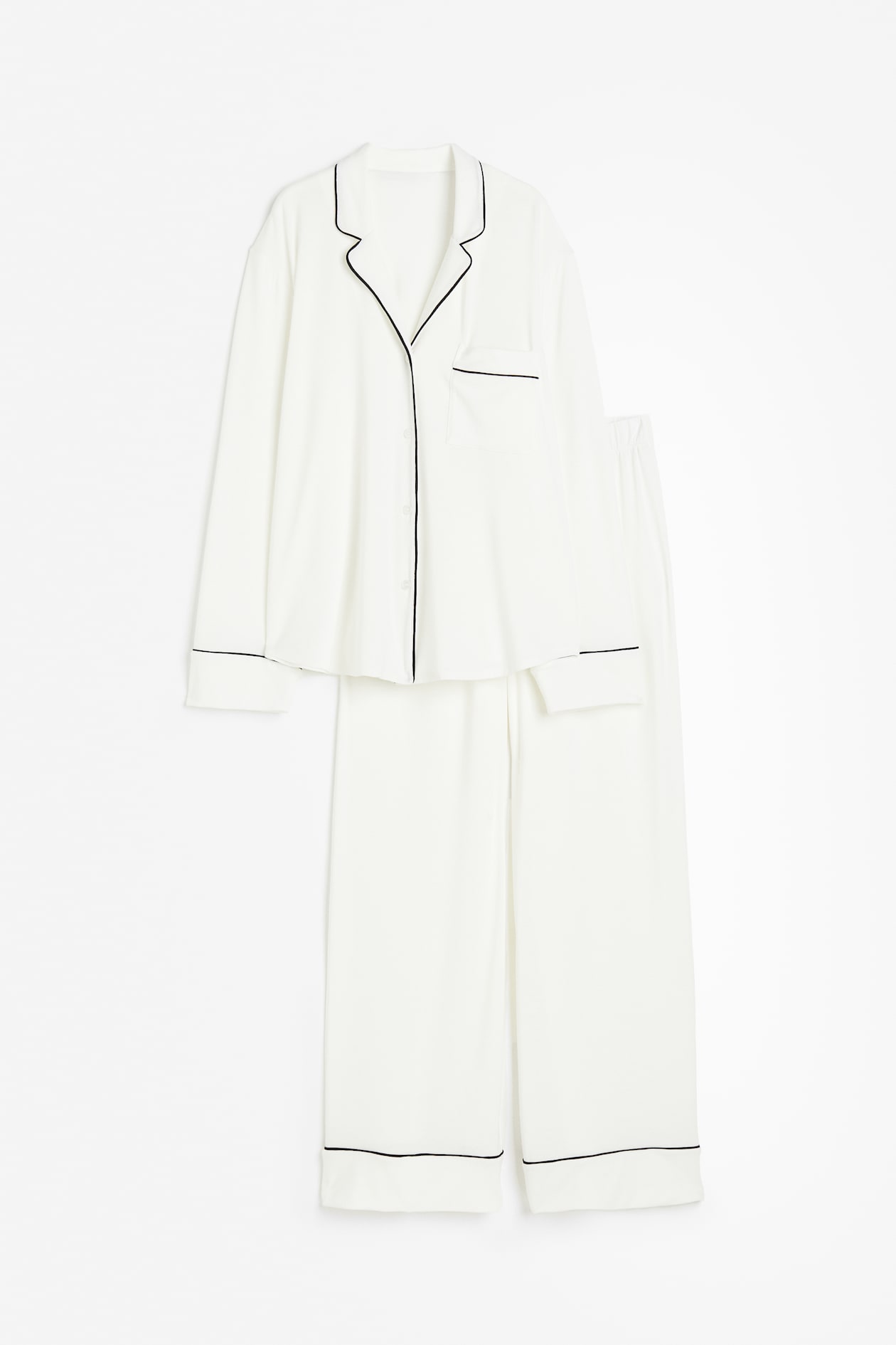 Viscose-blend pyjamas - White - Ladies | H&M GB