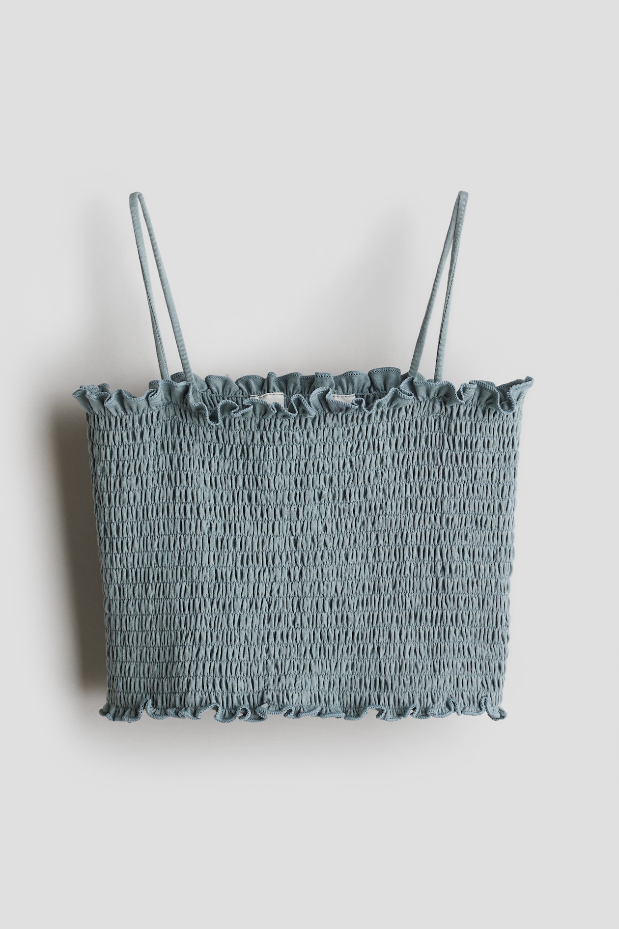 Smocked Crop Top - Dark turquoise - Kids | H&M US