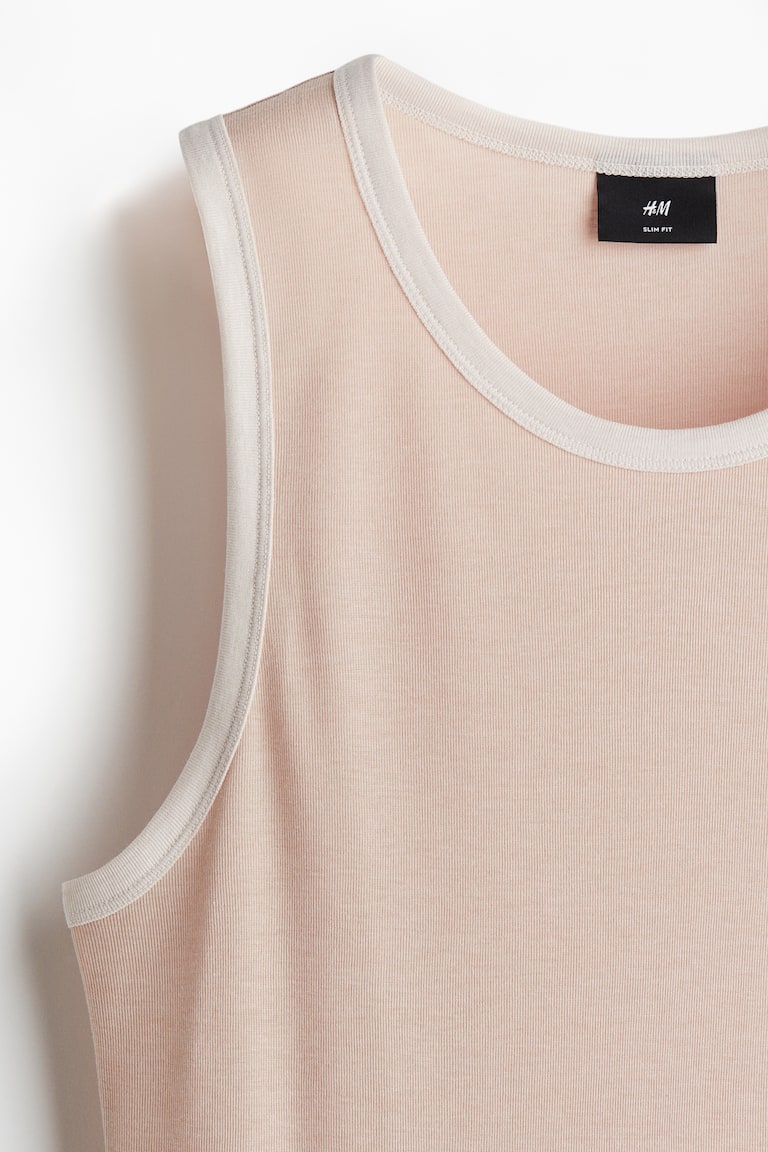 Men’s Pink Slim Fit Vest top | H&M IN