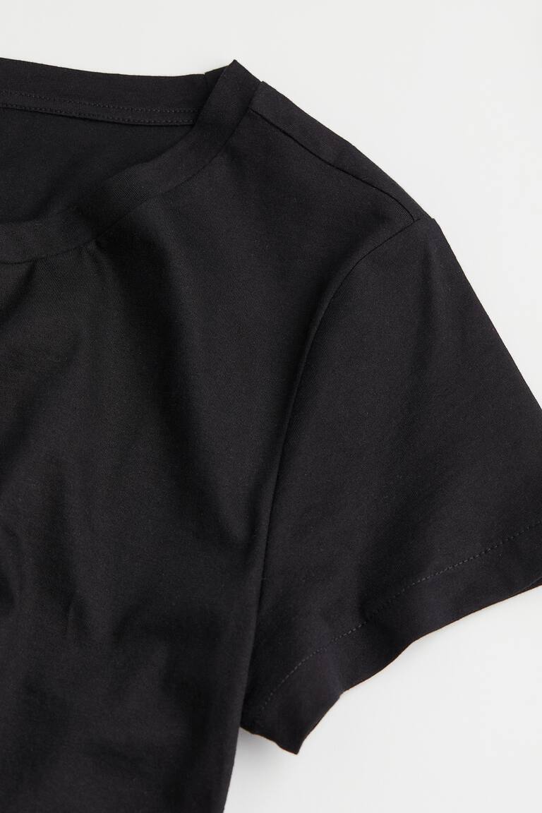 Women's Black Cotton T-shirt | H&M US