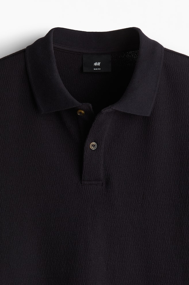 Slim Fit Polo Shirt - Navy blue - Men | H&M US