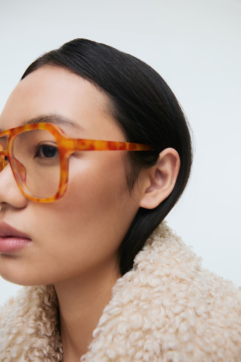 Women's Beige/tortoiseshell-patterned Blue Light Eyeglasses | H&M US