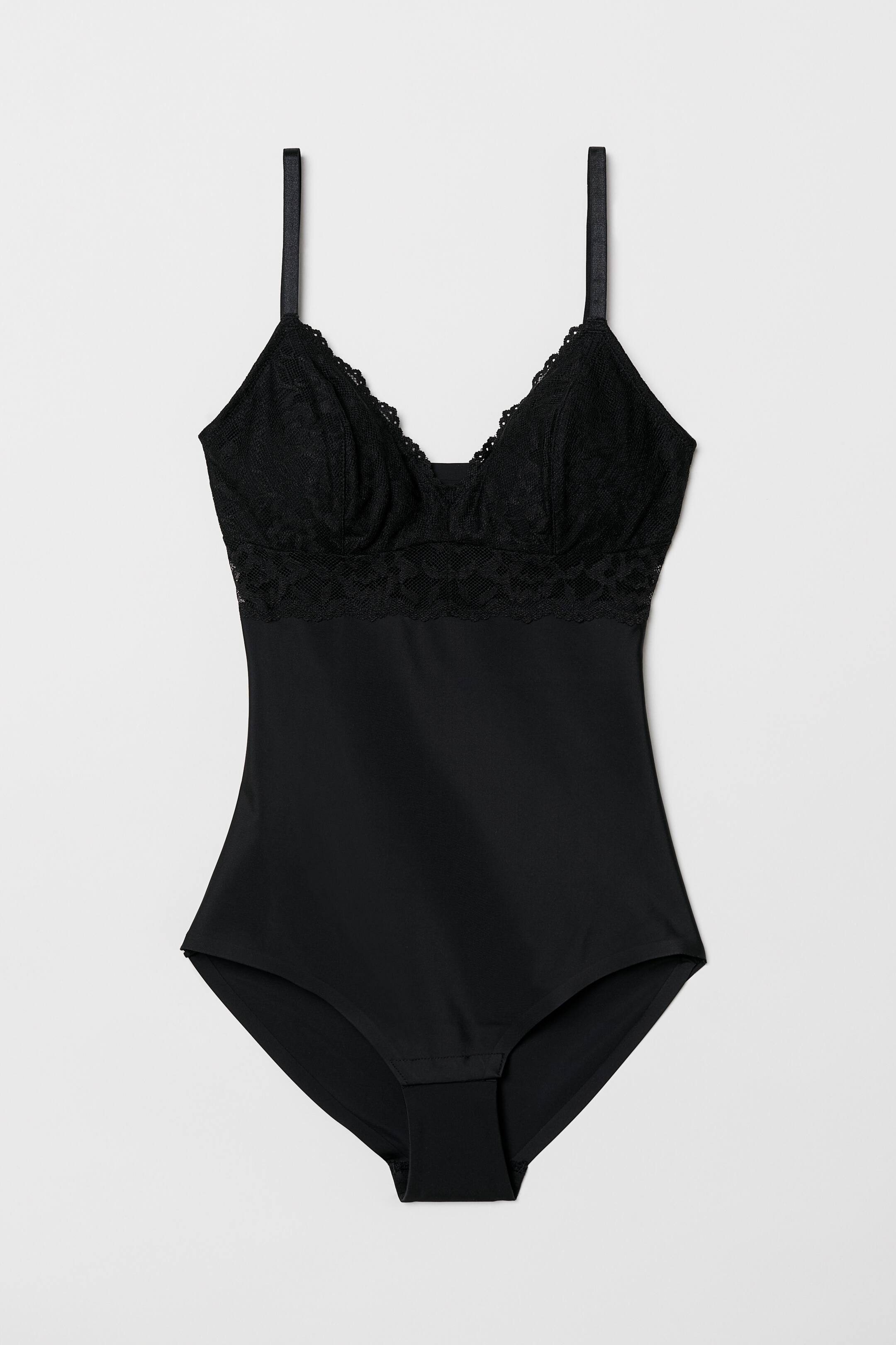 Shaping-Body light mit Spitze - Schwarz - Ladies | H&M DE