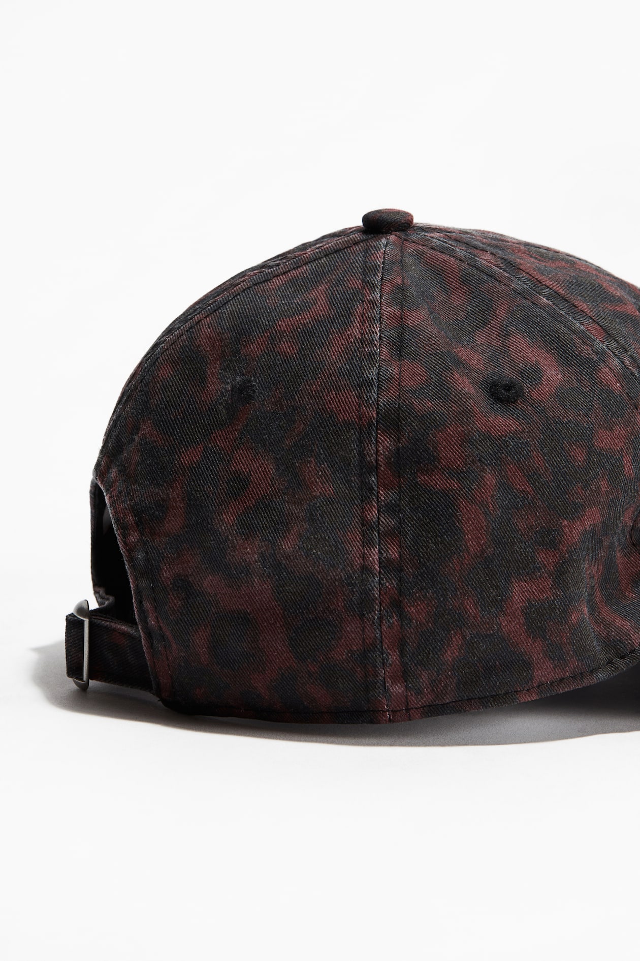 Gorra estampada en sarga de algodón - Rojo teja/Estampado leopardo ...