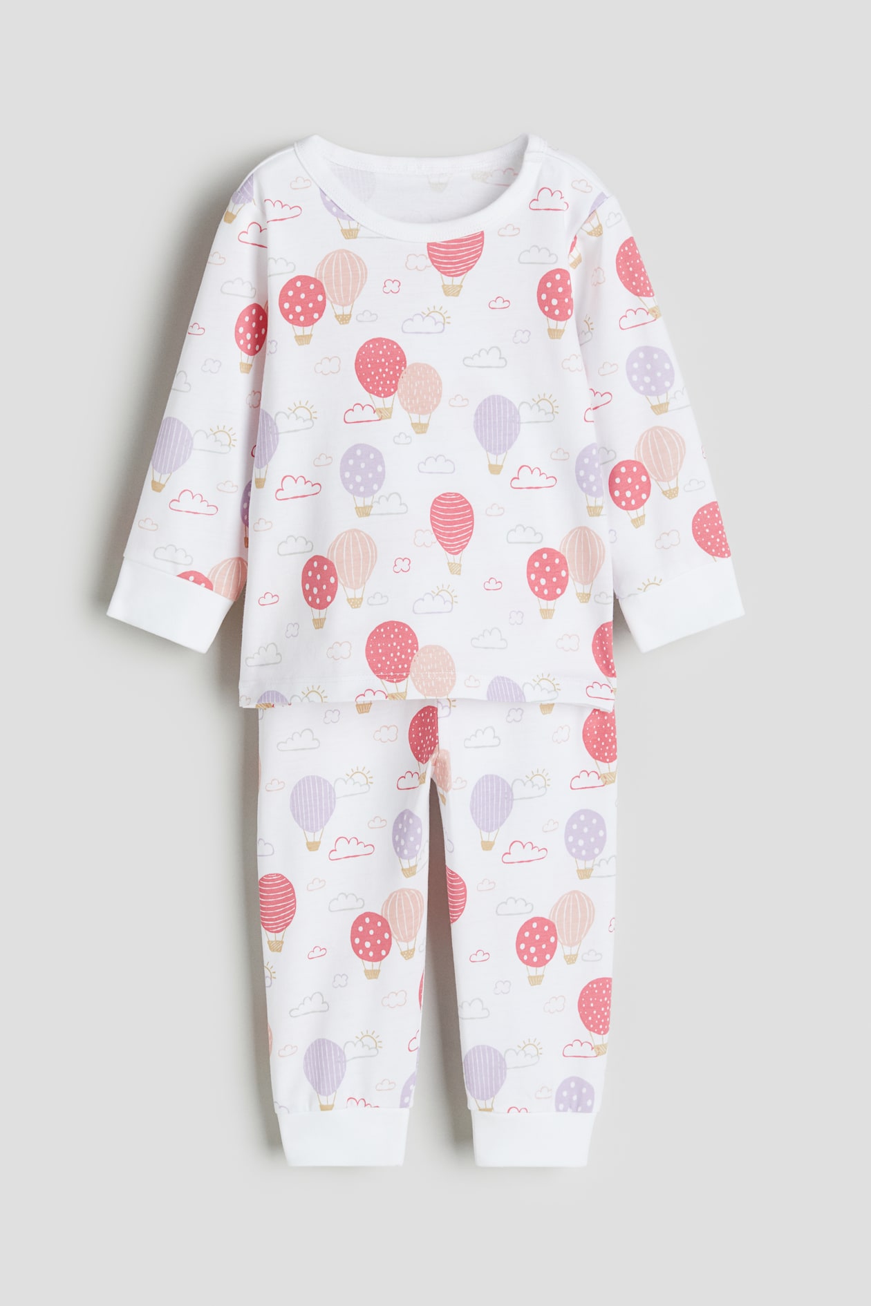 Pink/patterned Printed Cotton Pajamas for kids | H&M CA