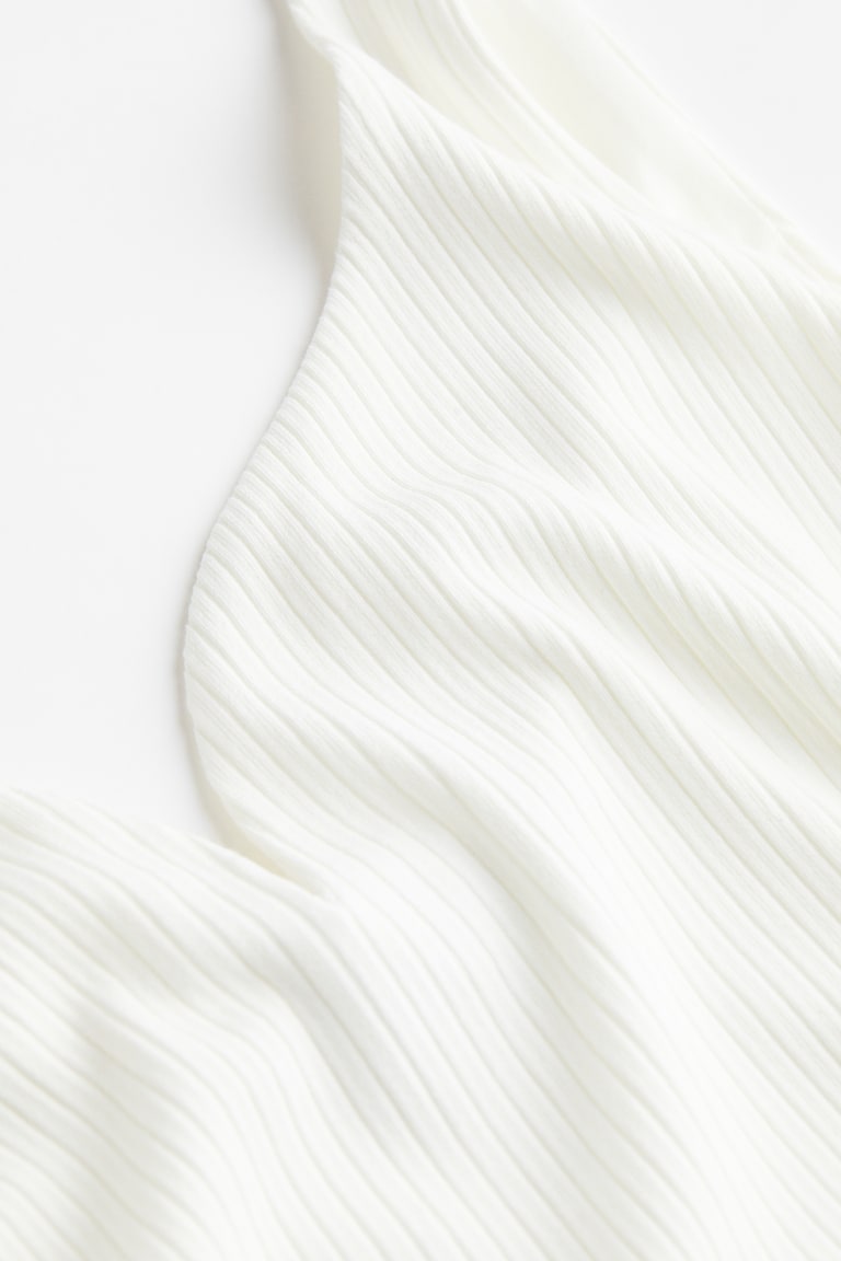 Ribbed top - White - Ladies | H&M GB