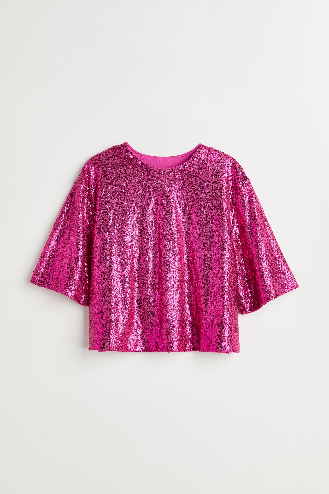 Sequined top - Cerise/Sequins - Ladies | H&M IN