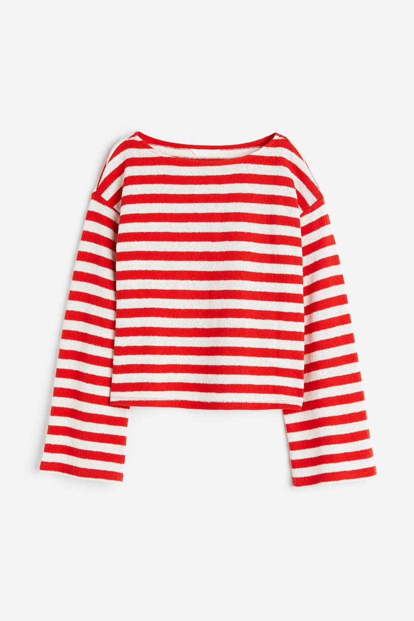 Boxy trui - Rood/wit gestreept - DAMES | H&M NL
