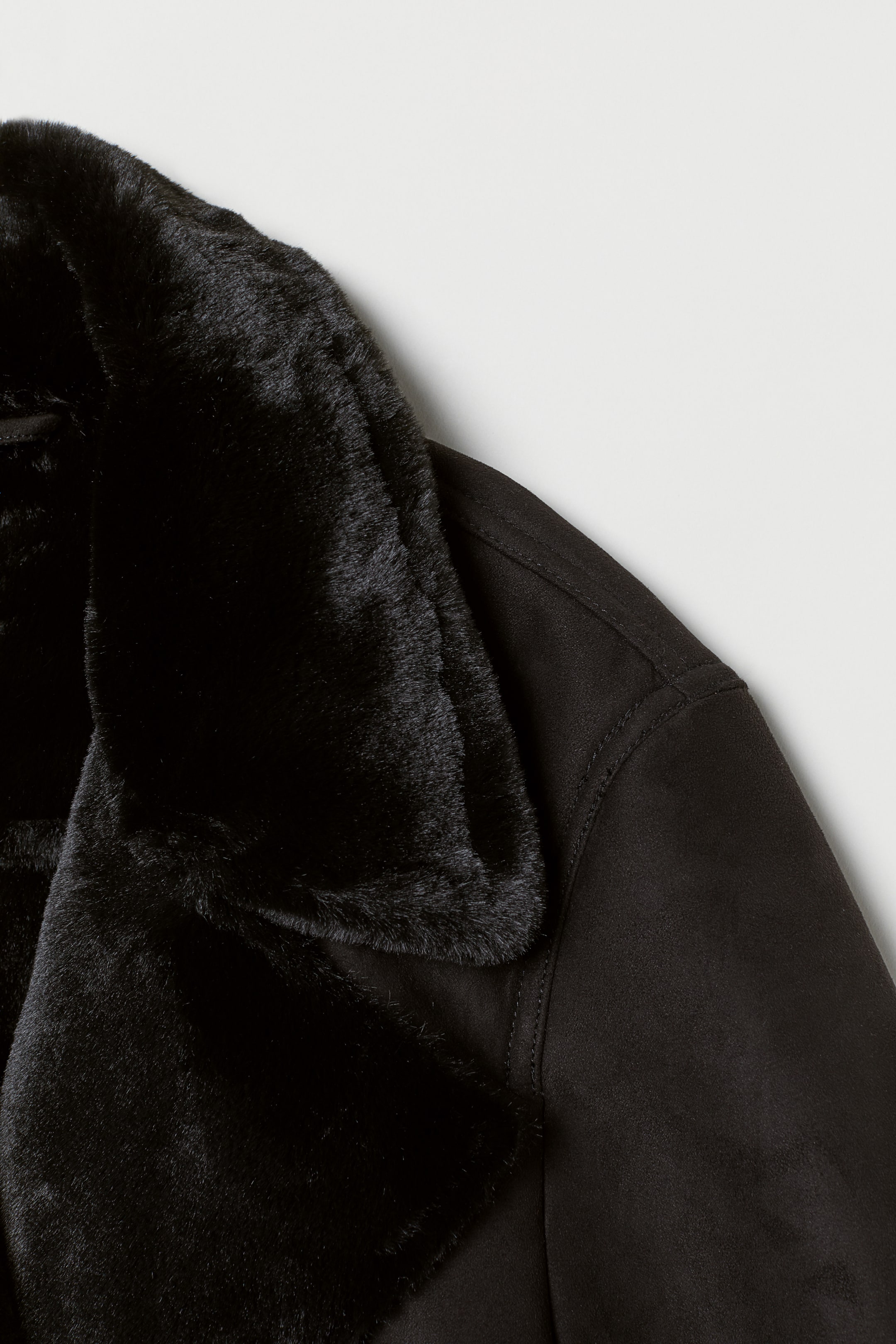 Faux fur-lined biker jacket - Black - Ladies | H&M GB