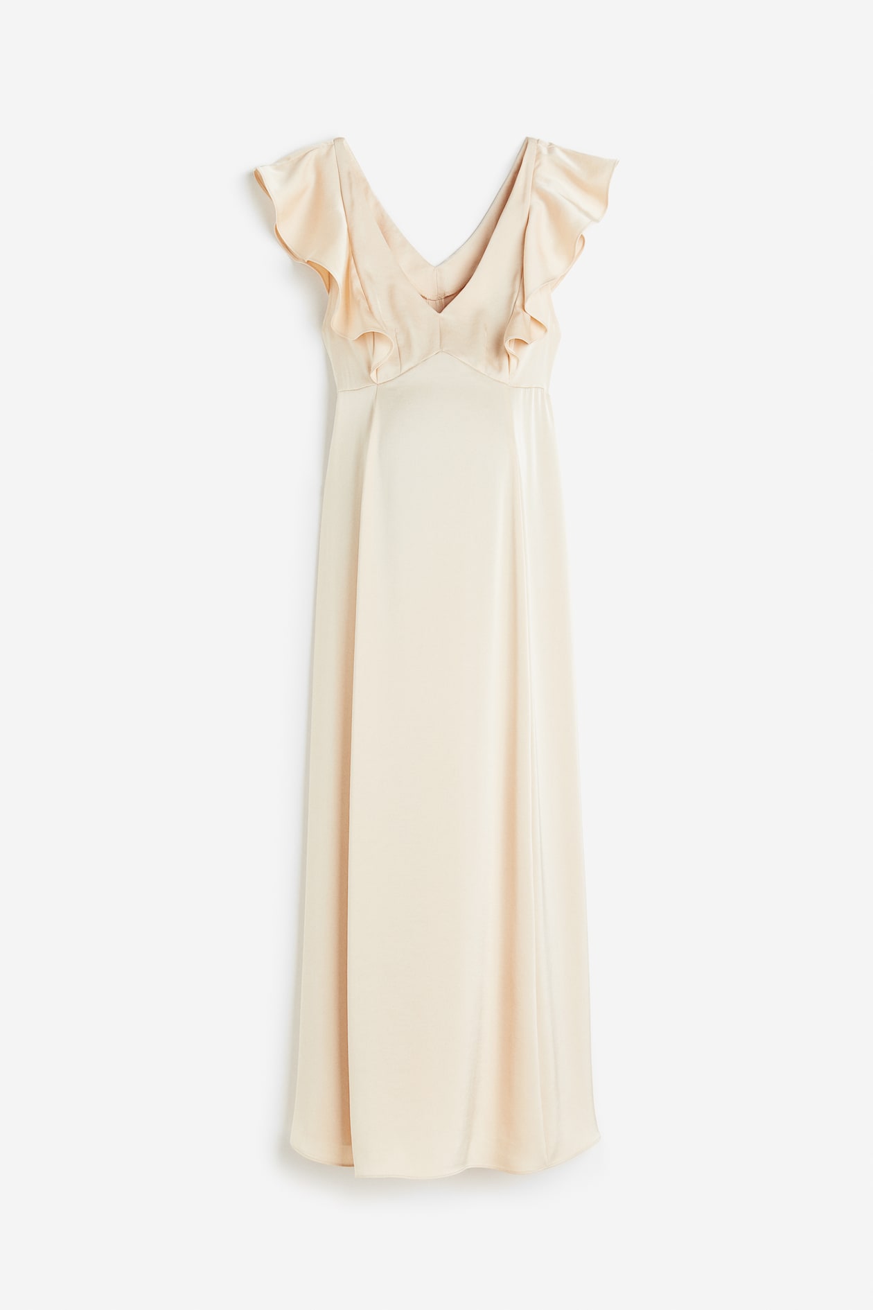 MAMA Flounced dress - Light beige - Ladies | H&M GB