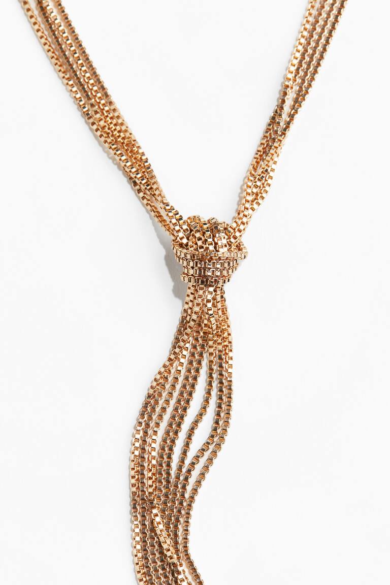 Women's Gold-colored Box-Chain Lariat Necklace | H&M US