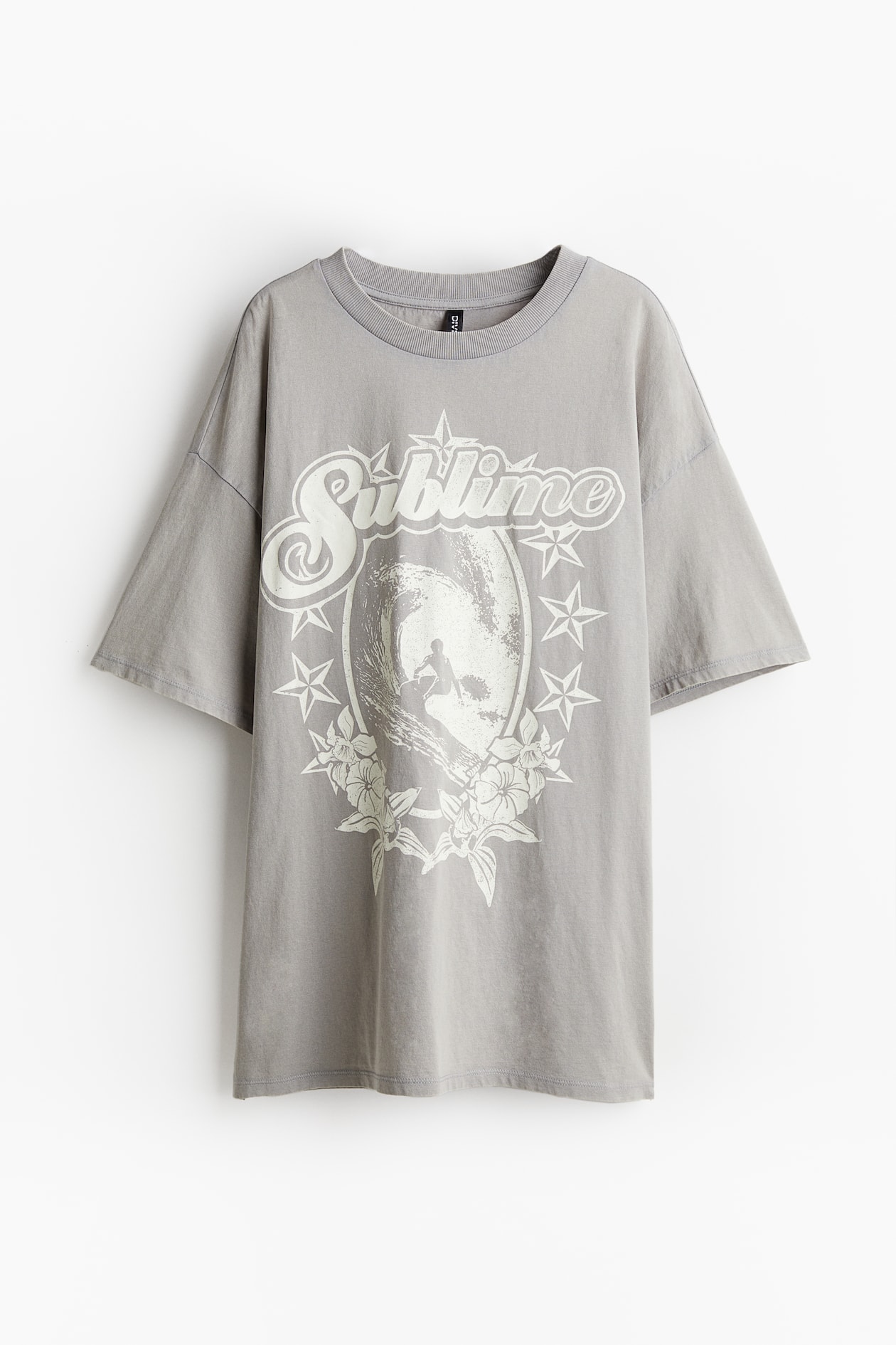 Women's Light grey/Sublime Oversized printed T-shirt | H&M GB