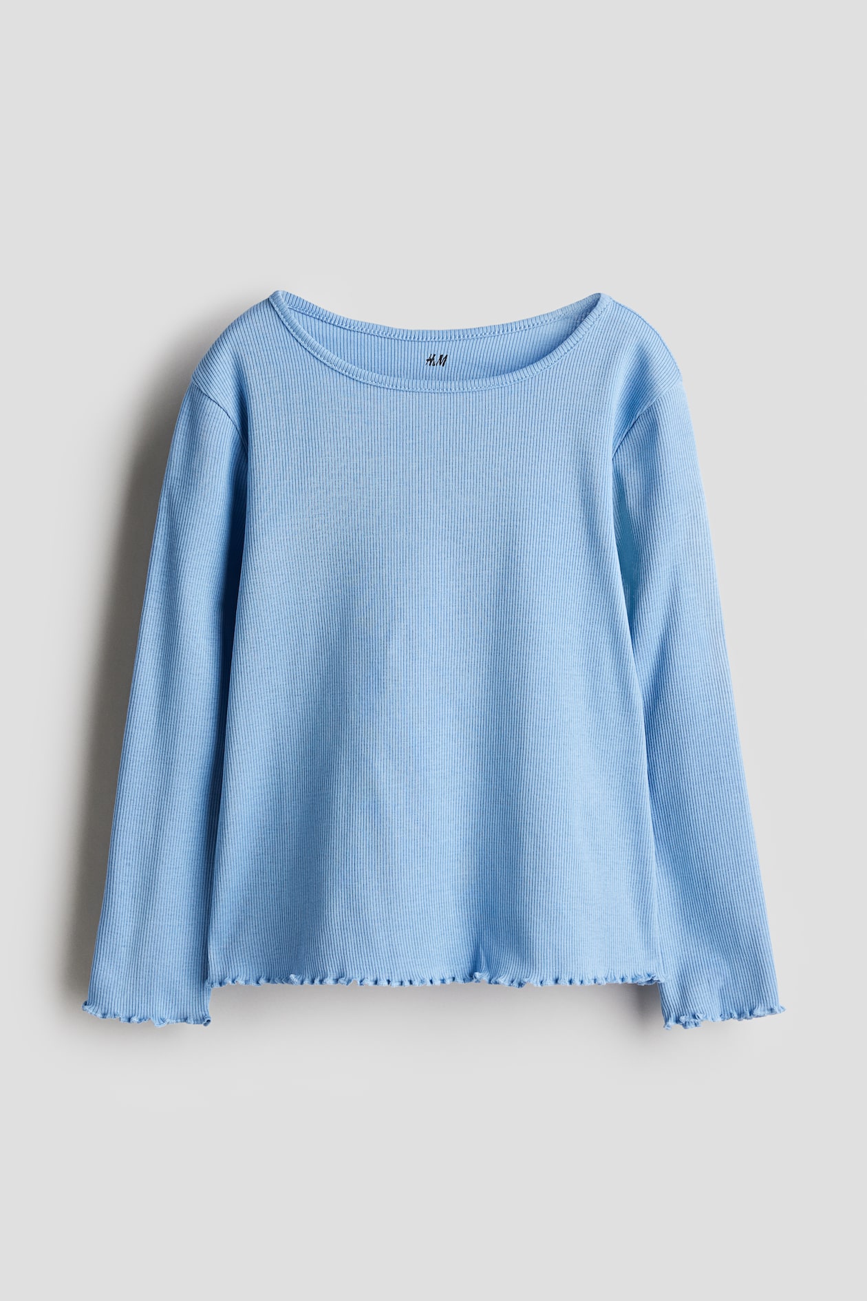 Long-sleeved jersey top - Light blue - Kids | H&M SG