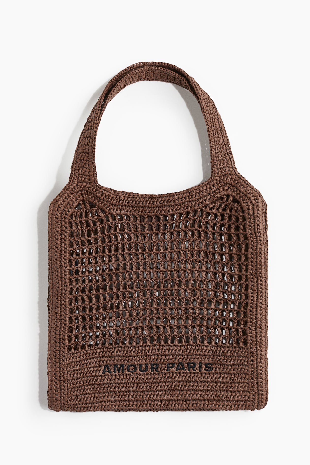 Women's Dark brown Straw Tote Bag | H&M US