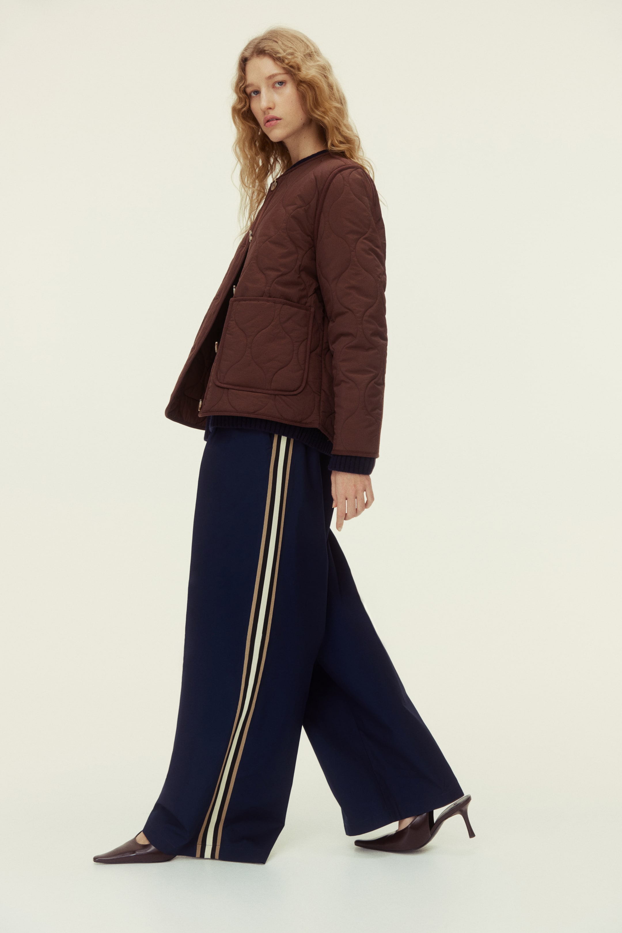 Women's Dark brown Quilted Jacket | H&M CA