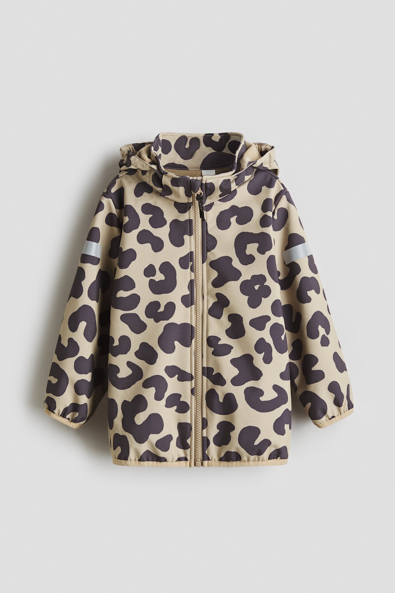 Water-resistant Softshell Jacket - Beige/leopard print - Kids | H&M US