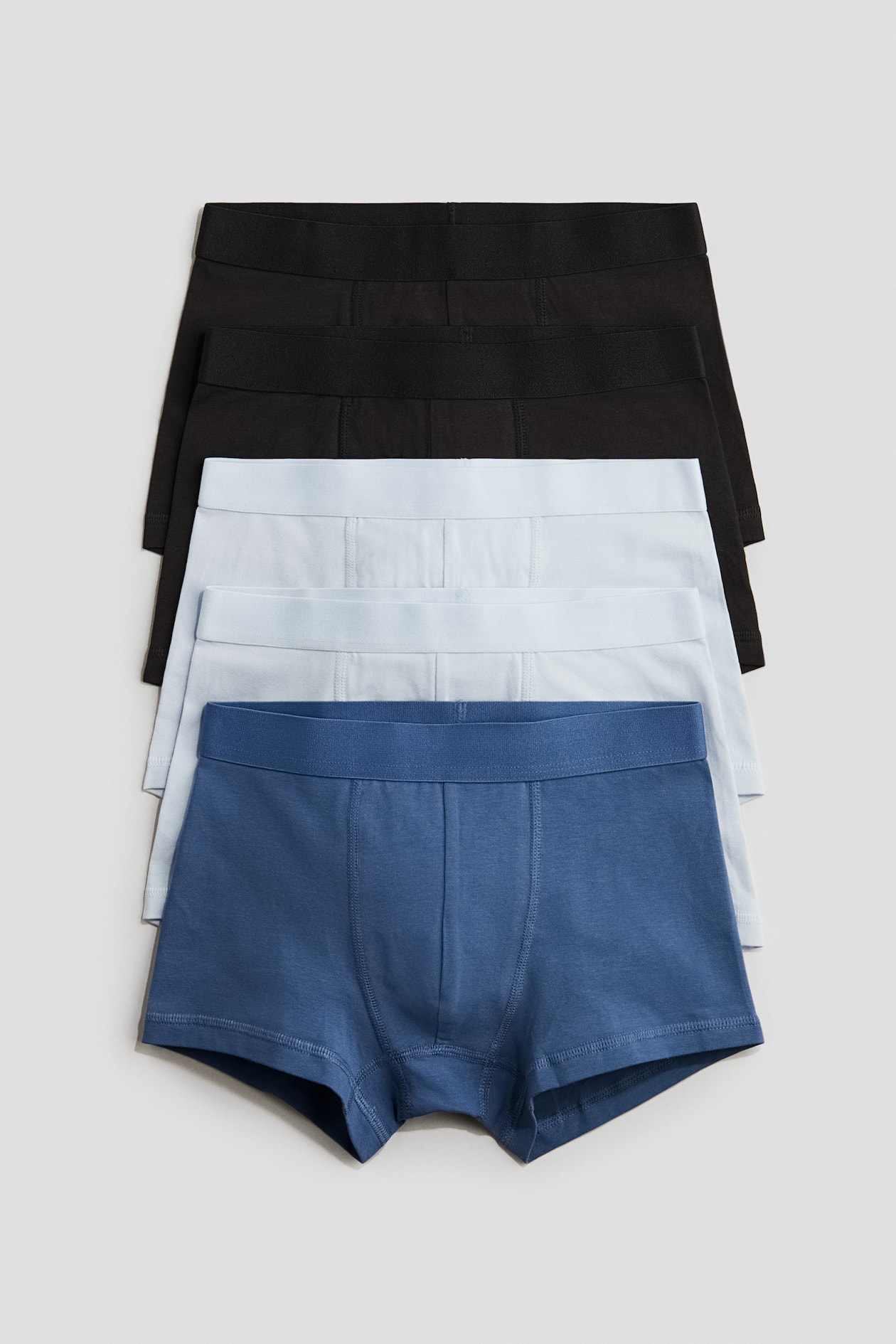 Lot de 5 boxers - Bleu/noir/blanc - ENFANT | H&M FR
