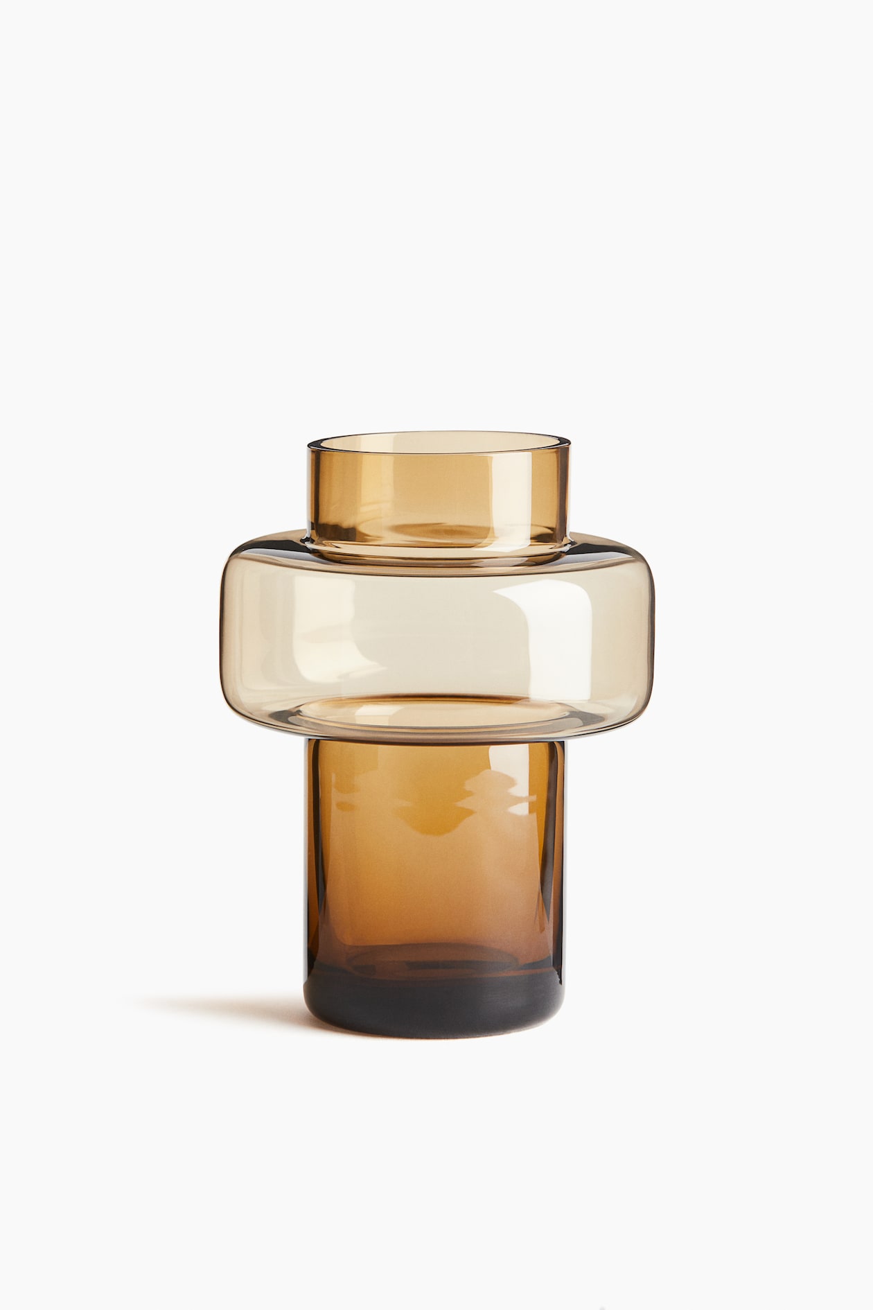 Amber-coloured Extra-small tiered glass vase at H&M Home | H&M GB