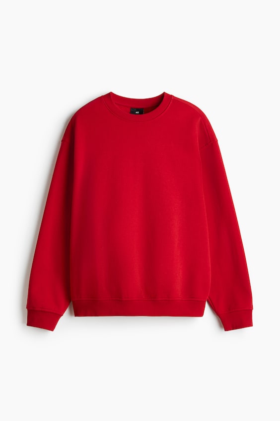 Men’s Red Loose Fit Sweatshirt | H&M IN