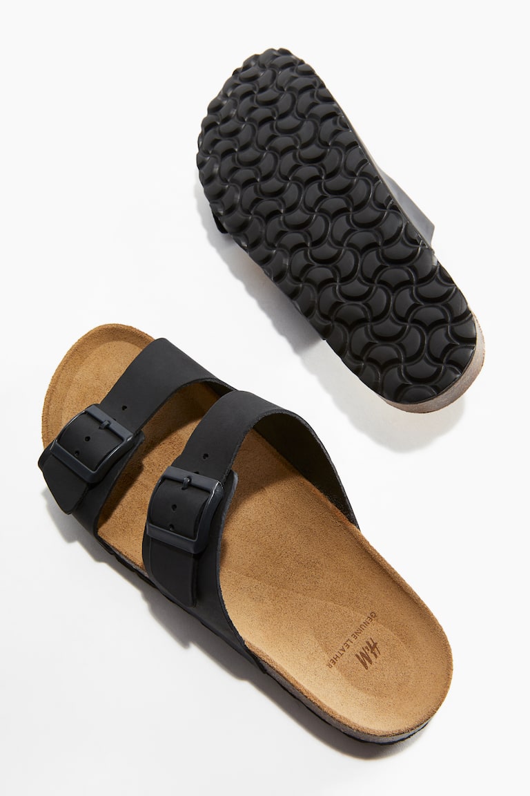 Leather Sandals - Black - Men | H&M US