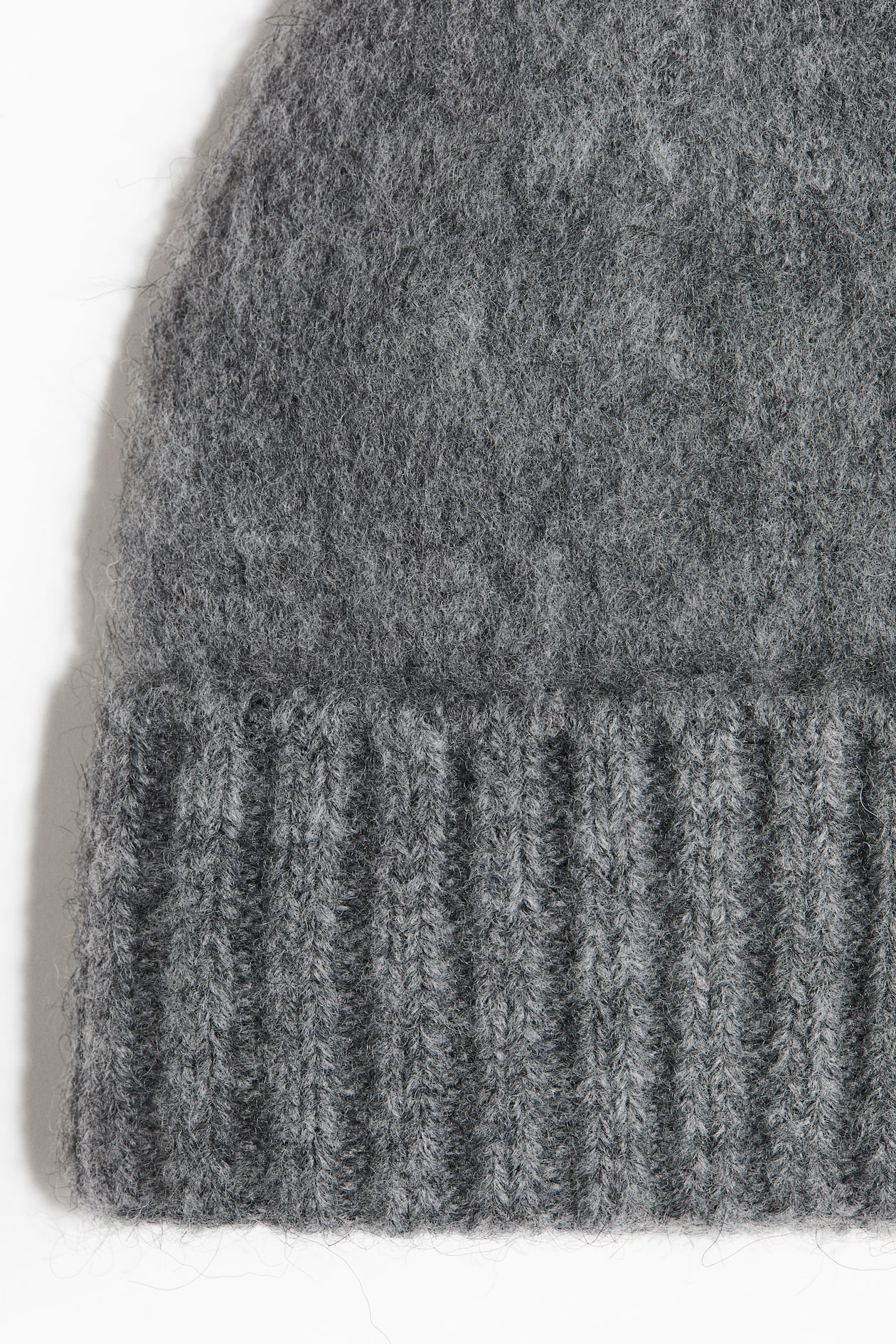 Fuzzy wool-blend beanie - Grey - Men | H&M IN