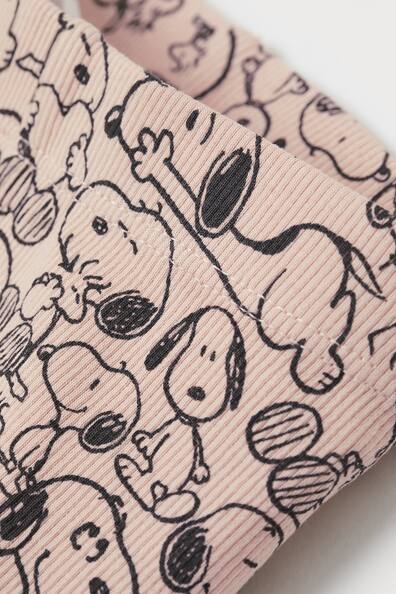 2-piece Printed Set - Powder pink/Snoopy - Kids | H&M US