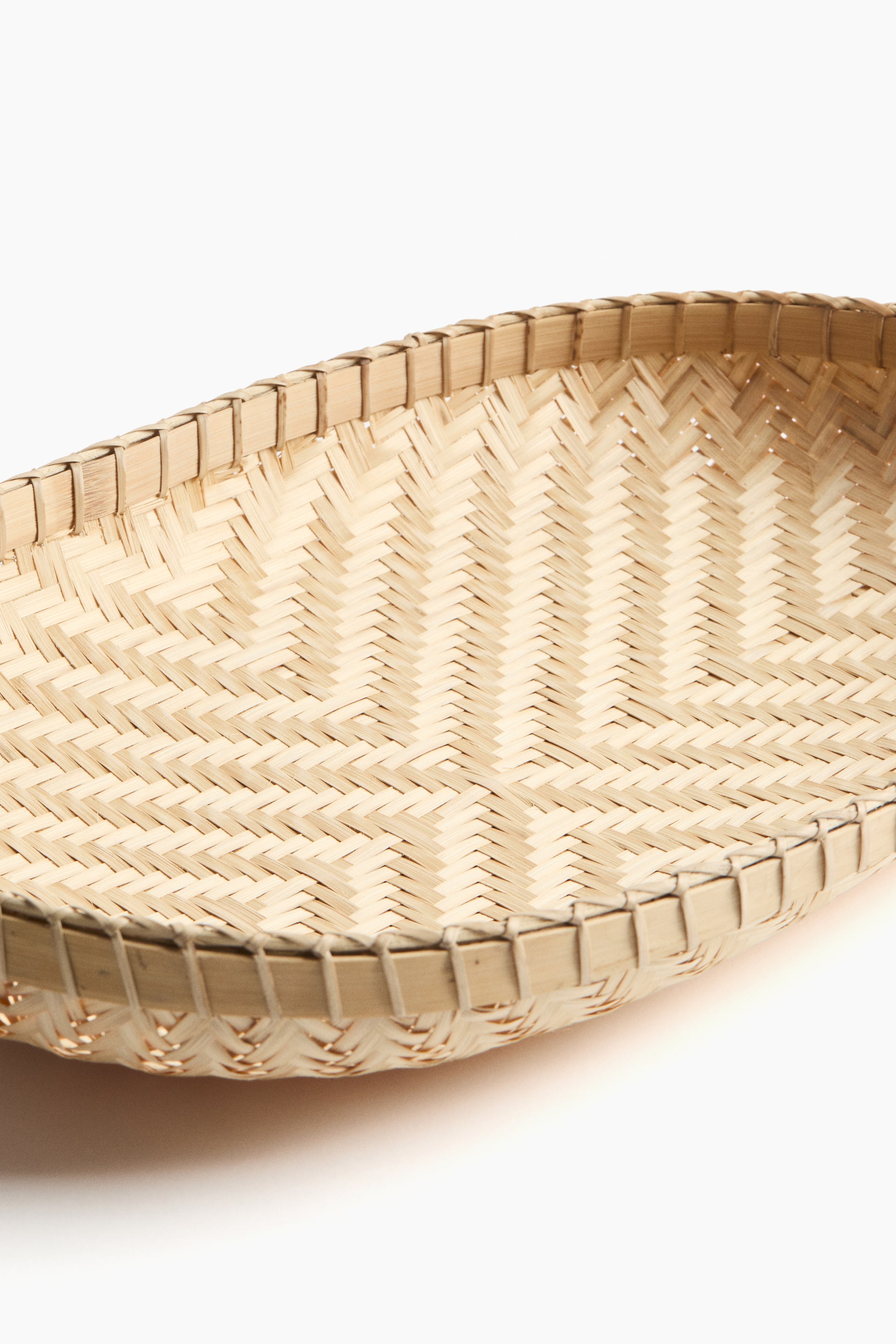 Beige Oval Bamboo Basket at H&M Home | H&M CA