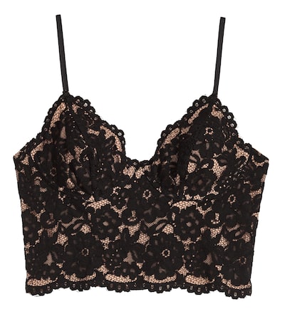 Top em renda - Preto - SENHORA | H&M PT